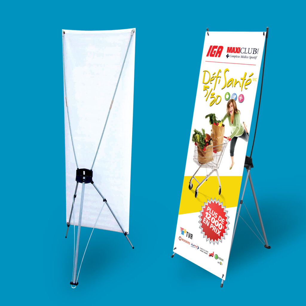 Bannière déroulante (banderoles, roll-up) - impression grand format - Uni-d