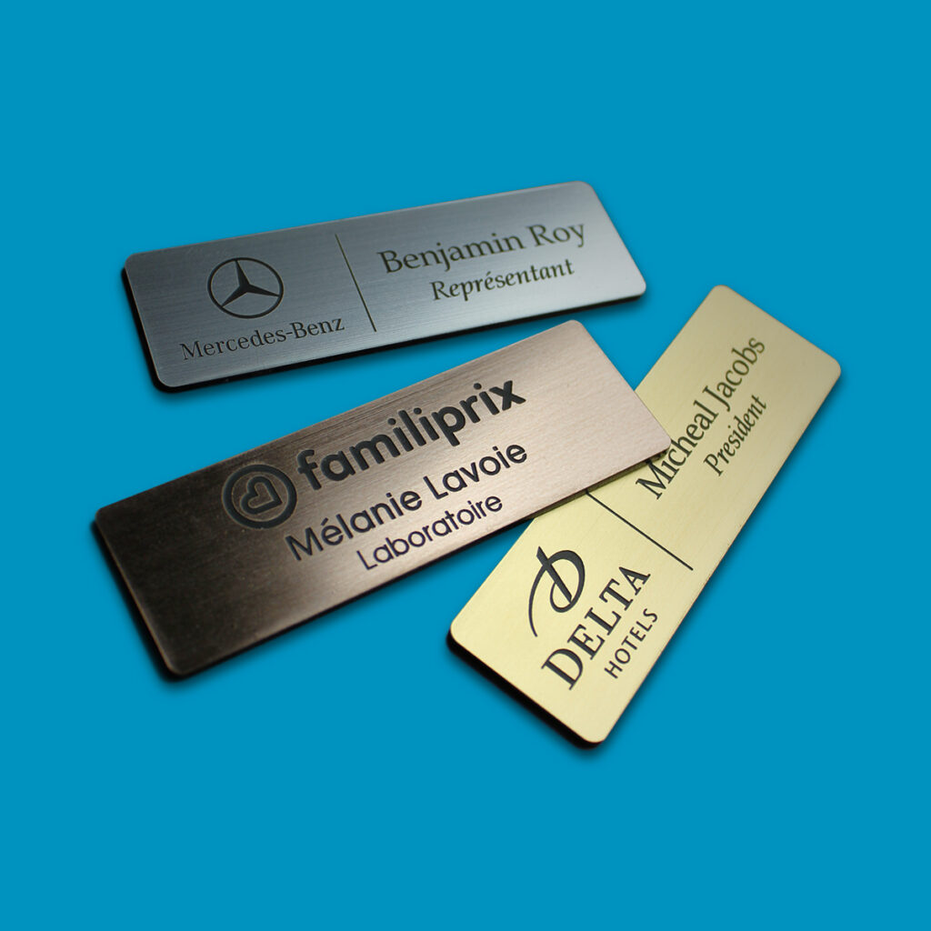 Porte-nom gravé - Uni-d